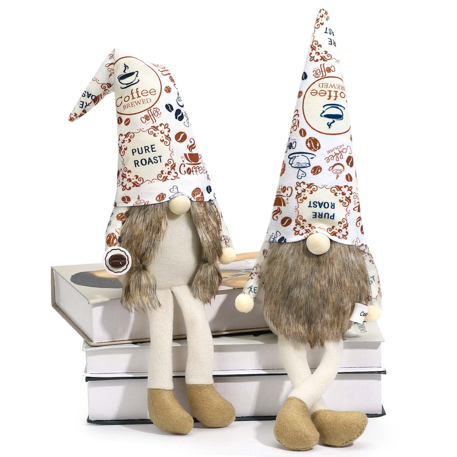 Ayieyill 2 Pcs Coffee Gnomes , Gnomes Plush Coffee Bar Decor, Handmade ...