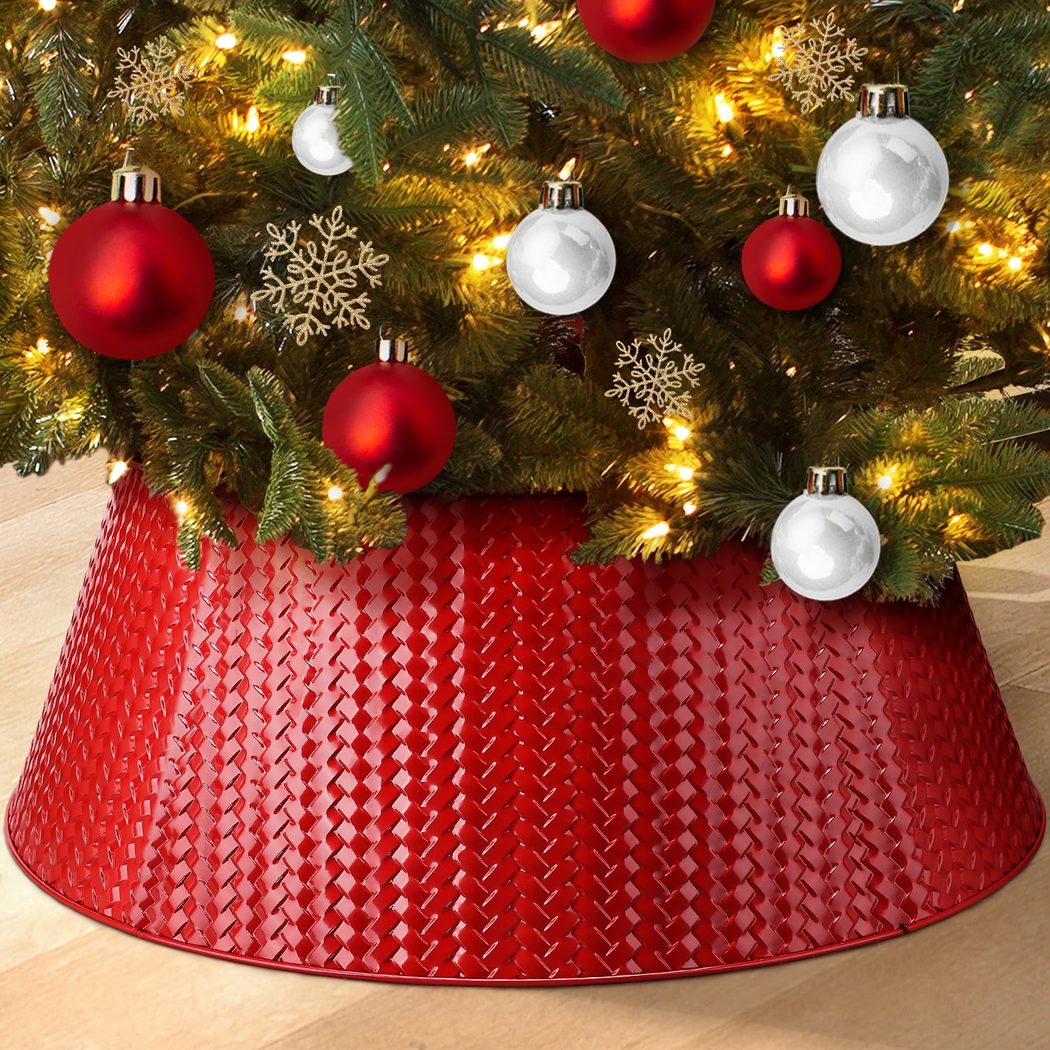 Ayieyill 28" Christmas Tree Collar, Christmas Tree Collar Basket Skirt ...