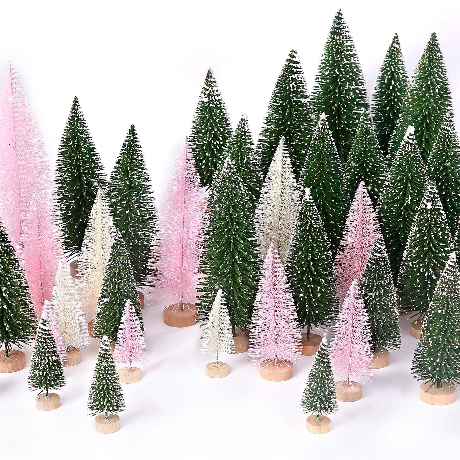 Ayieyill 30PCS Mini Pine Sisal Trees, Artificial Christmas Trees, Decor ...