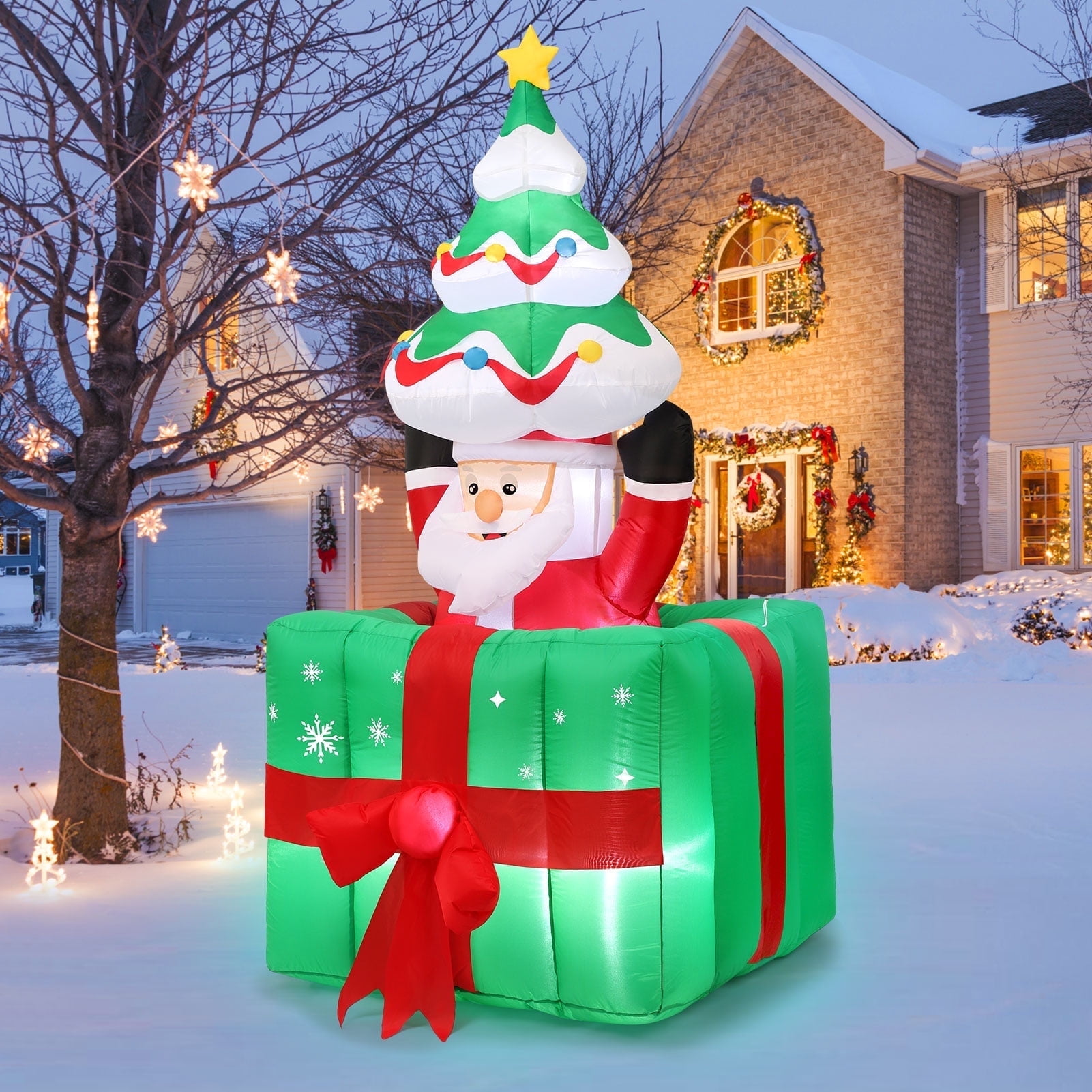 Ayieyill 6FT Christmas Inflatable Outdoor Decorations, Santa Liftable ...
