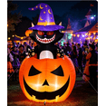 Ayieyill 6FT Halloween Inflatable Archway with Black Cat Pumpkin Design ...
