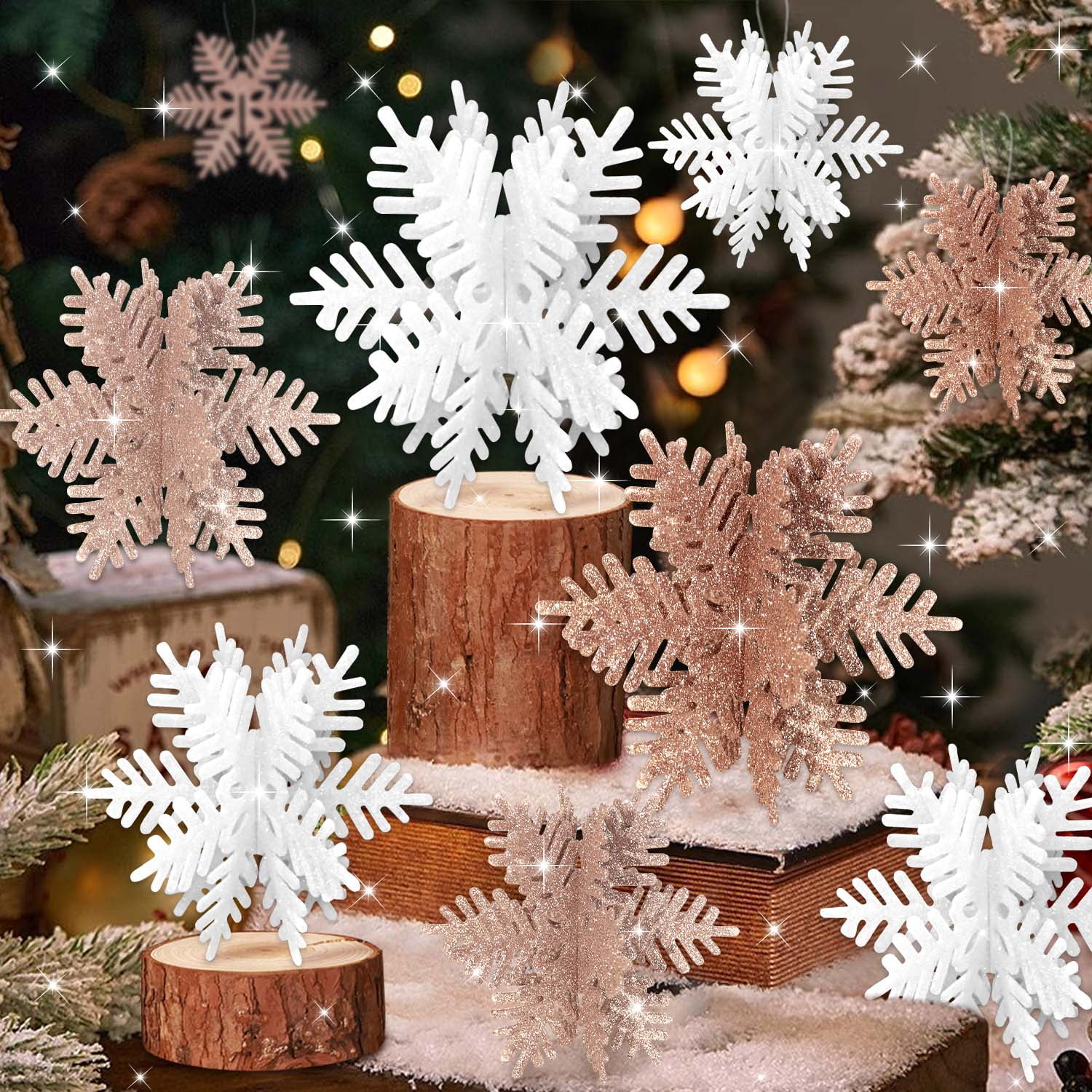 Ayieyill 8 Pcs Snowflake Decorations, Snowflake Christmas Decoration ...
