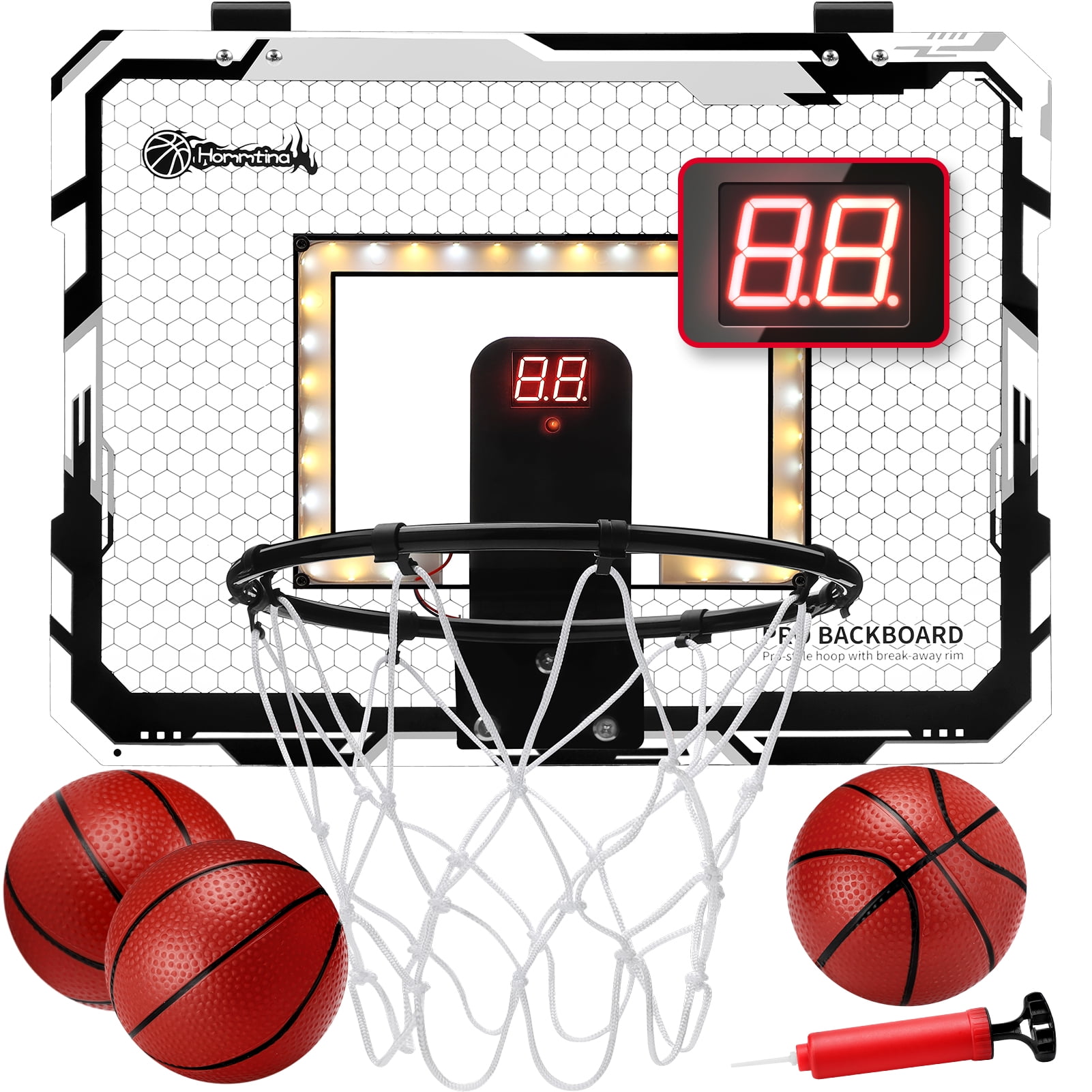 Ayieyill Indoor Basketball Hoop for Kids | Automatic Scoring Basketball ...