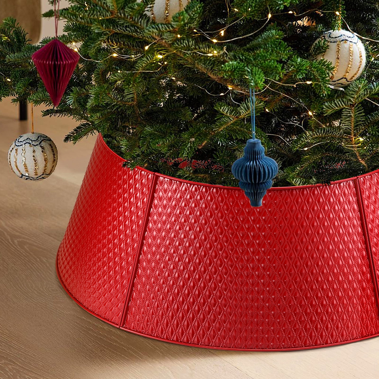 Ayieyill 28 Inch Christmas Tree Collar, Metal Tree Collar, Water Base ...