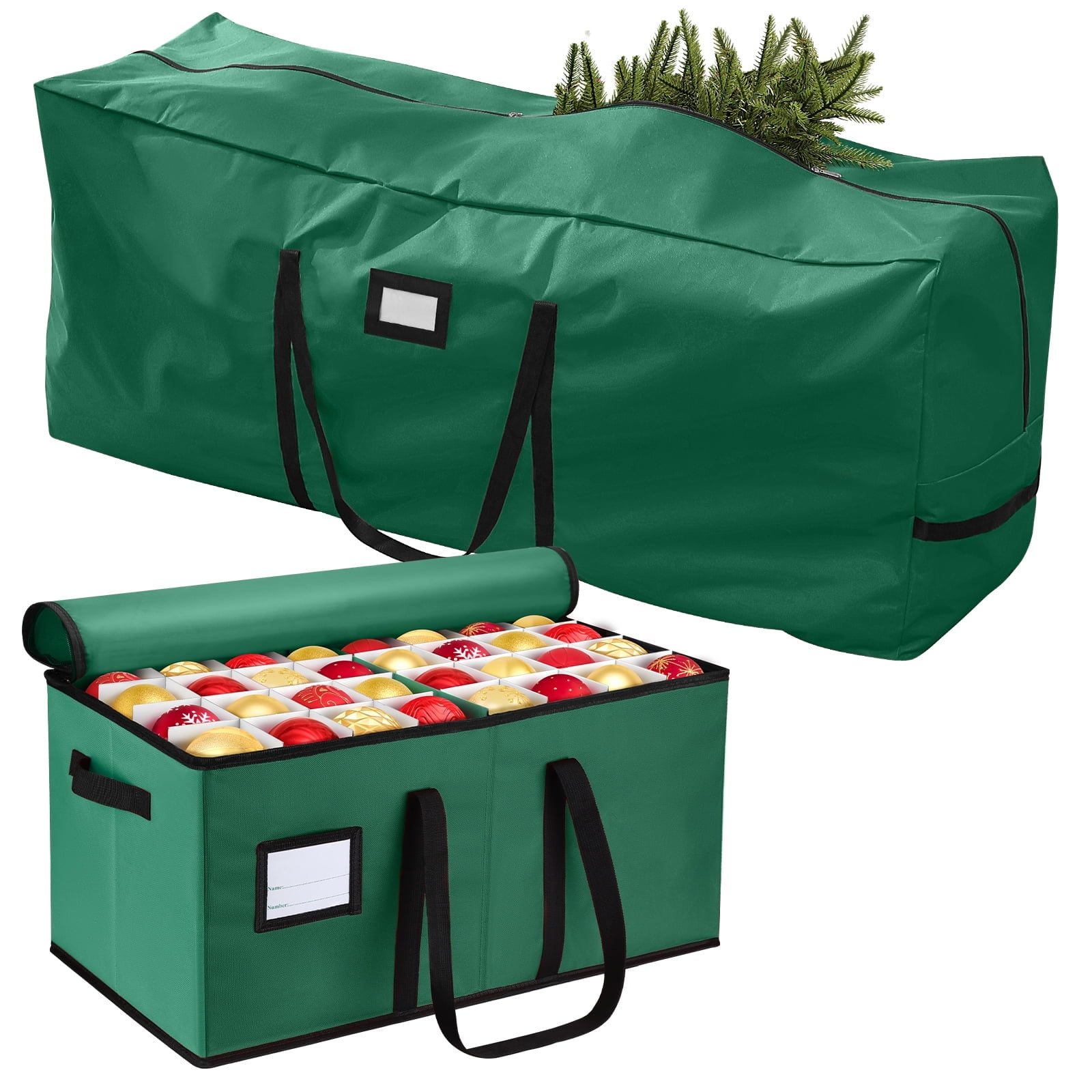 Ayieyill Christmas Tree Storage Bags and Christmas Ornament Storage ...