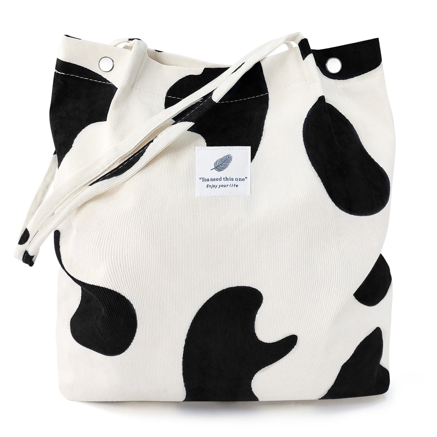 Ayieyill Corduroy Tote Bag Large For Women Girl Lady Canvas Shoulder