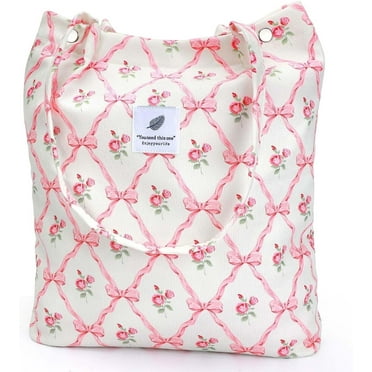 corduroy tote bag for women canvas shoulder cord purse with inner ...