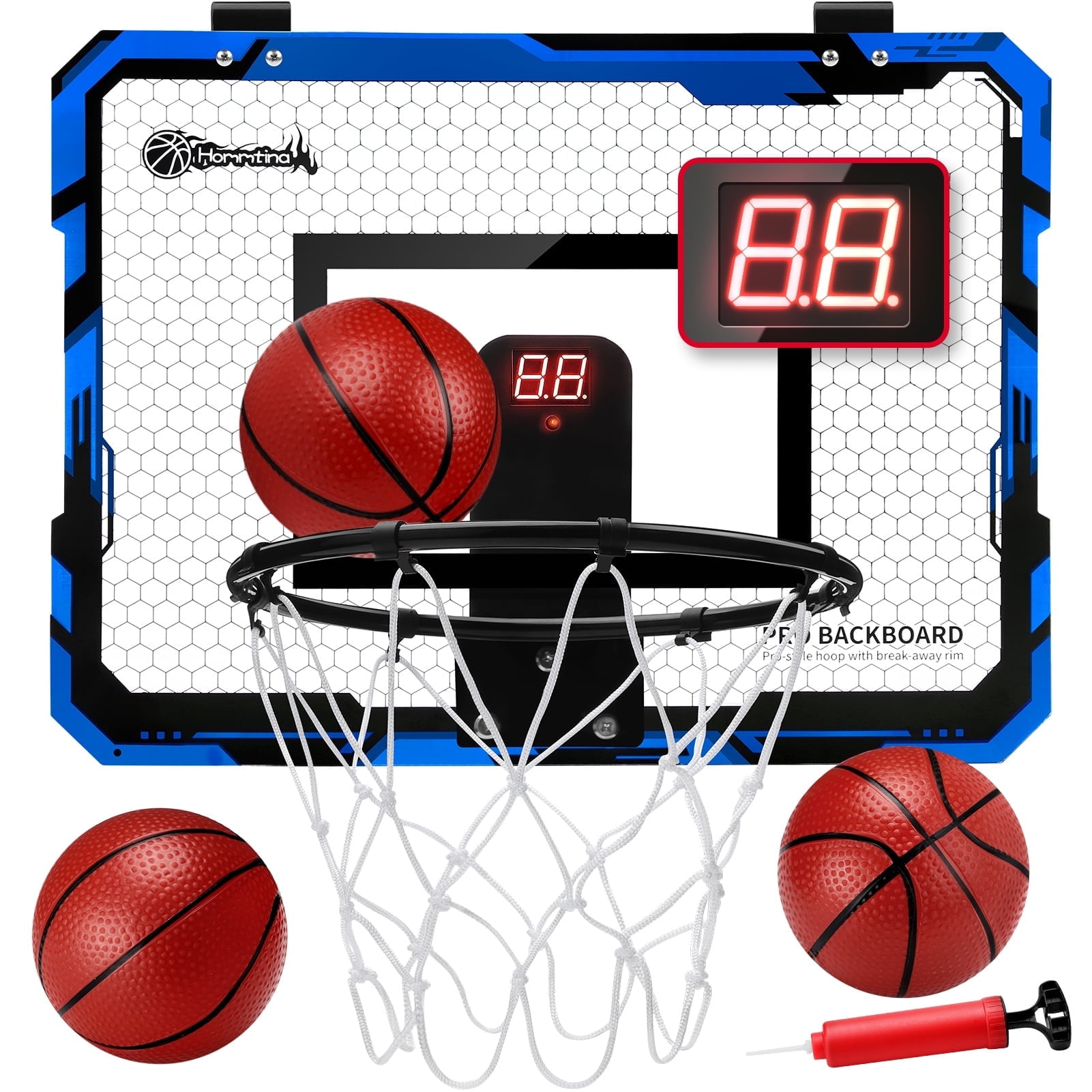 Ayieyill Easy Assemble Toy Sports Equipment with Basketball Hoop, Blue ...