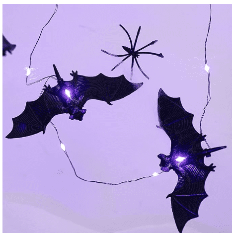 Ayieyill Halloween Bat String Lights 9.8ft 30 LED Halloween Lights ...