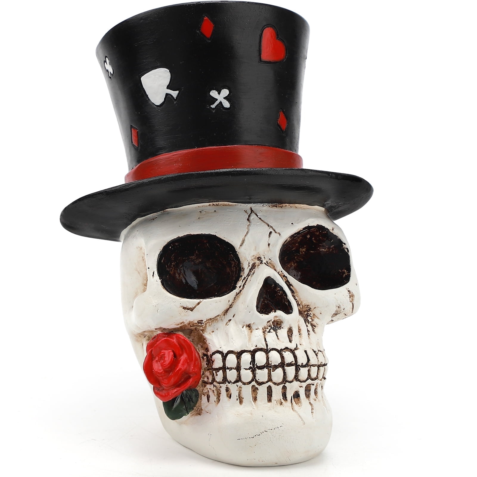 Ayieyill Halloween Skull Decorations, Gothic Skull Figurine with Top ...