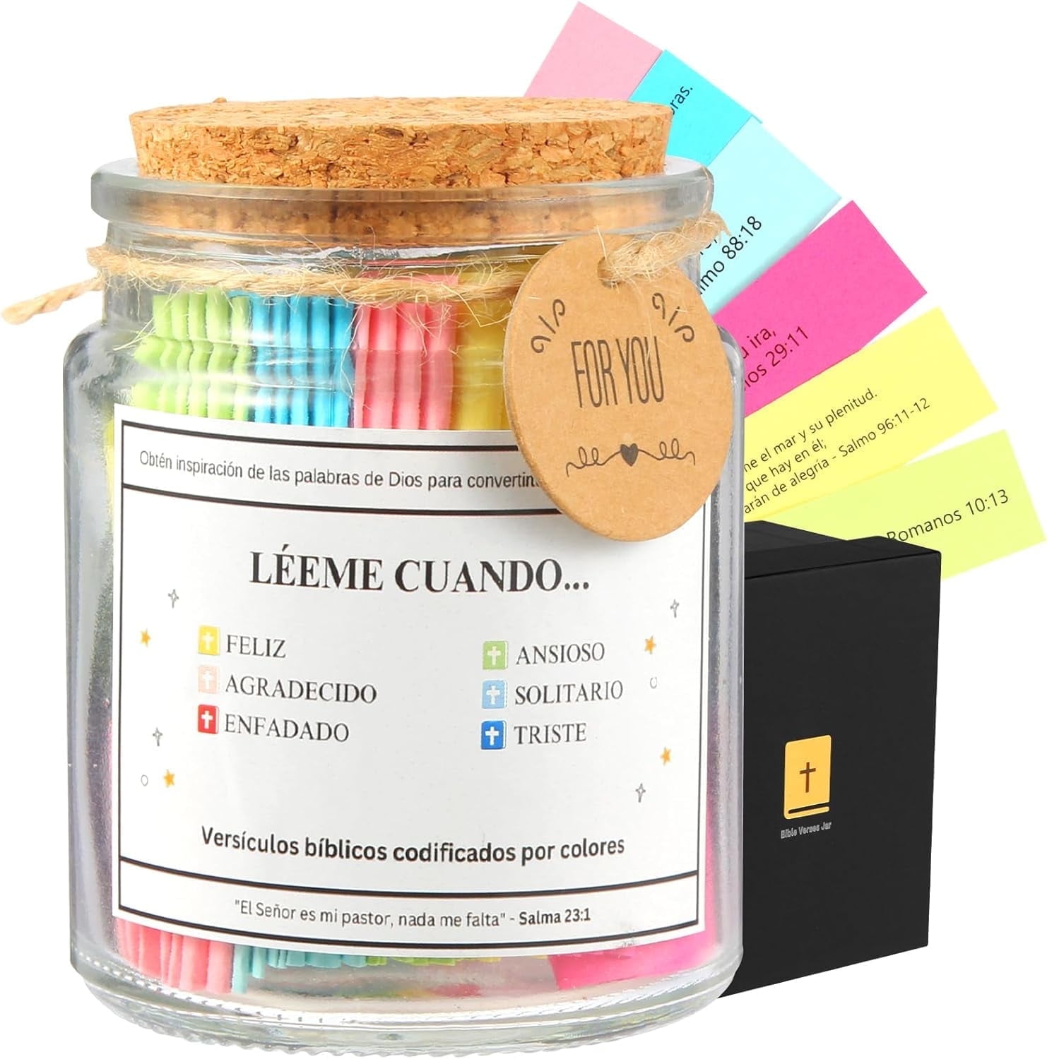 Ayieyill Inspirational Bible Verse Jar with Scripture, Daily ...