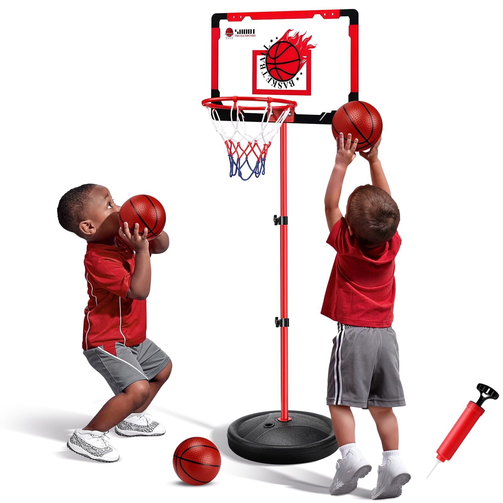 Ayieyill Mini Children's Basketball Hoop Set, Indoor/Outdoor Play ...