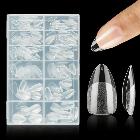 LIDUI-320pc Fake Toenails Tip Soft Gel Toe Nail Tips Clear Press on ...