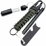 Permanent Match Bottle Opener Metal Keychain, Reusable Survival Fire ...