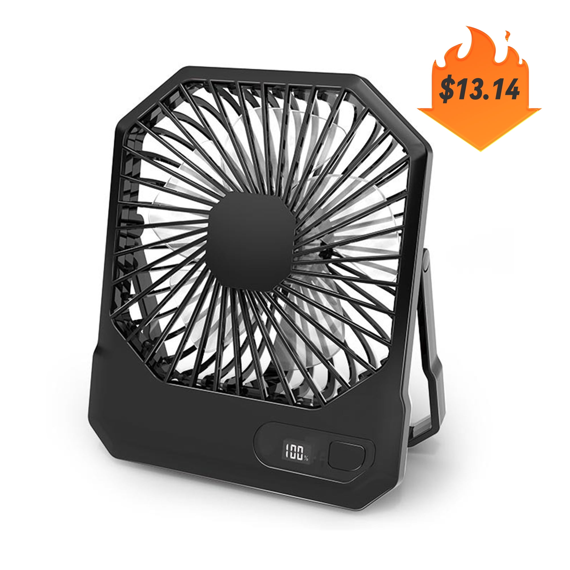 AYktou USB Desk Fan 6in 180°Tilt Folding 3 Speeds Box Fan Portable ...