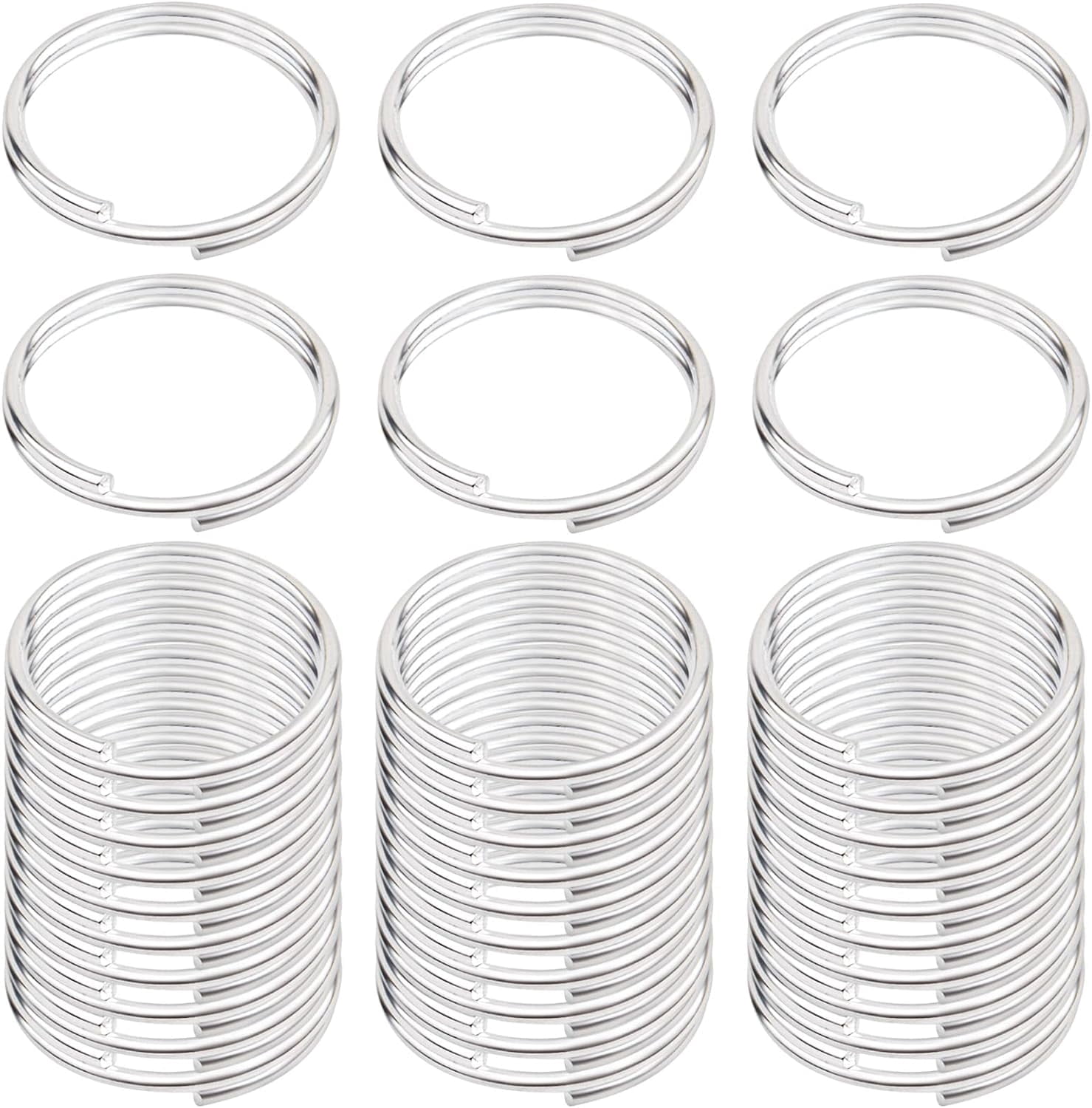 Aylifu 200 Pieces 16 mm Double Loop Split Rings Round Closed Jump Rings ...