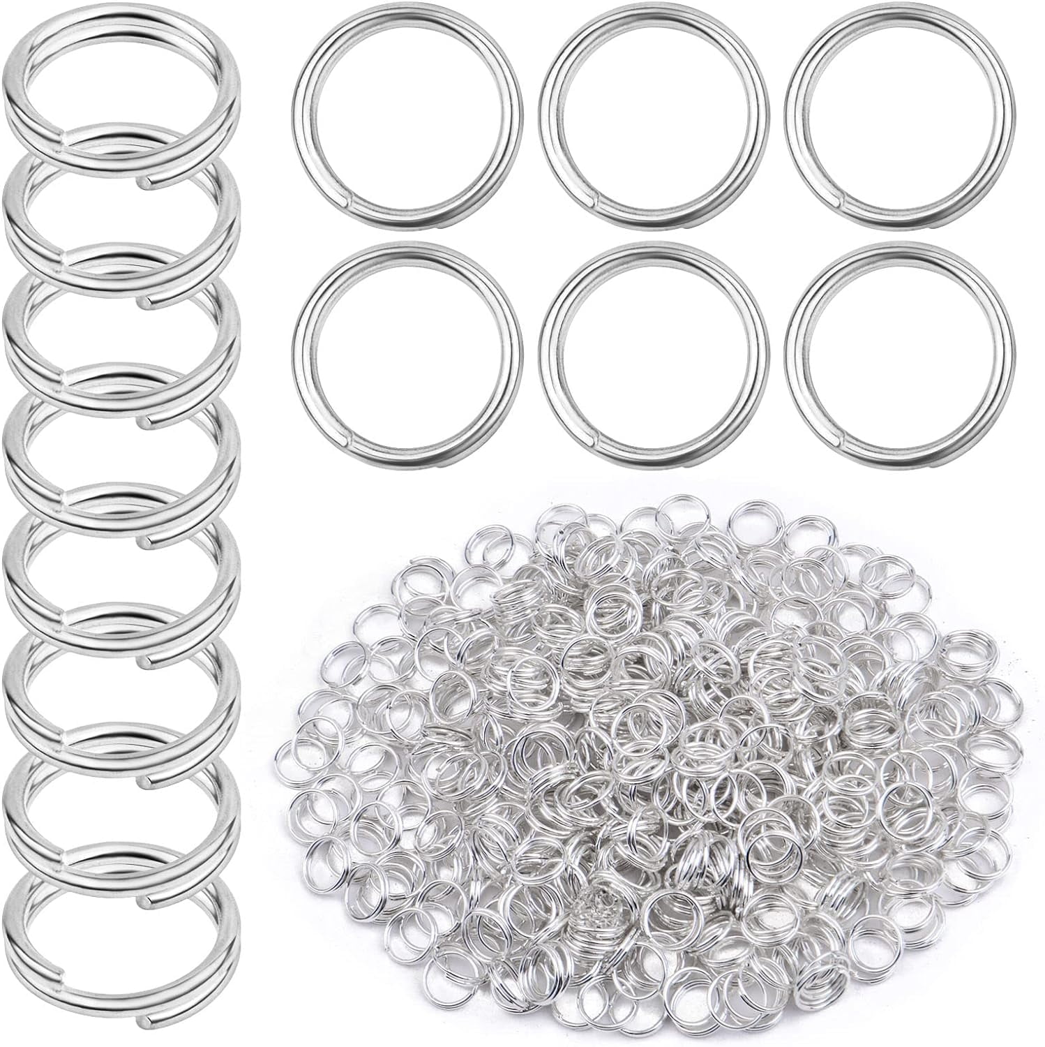 Aylifu 500pcs 7 mm Small Double Loop Split Rings Round Closed Jump ...
