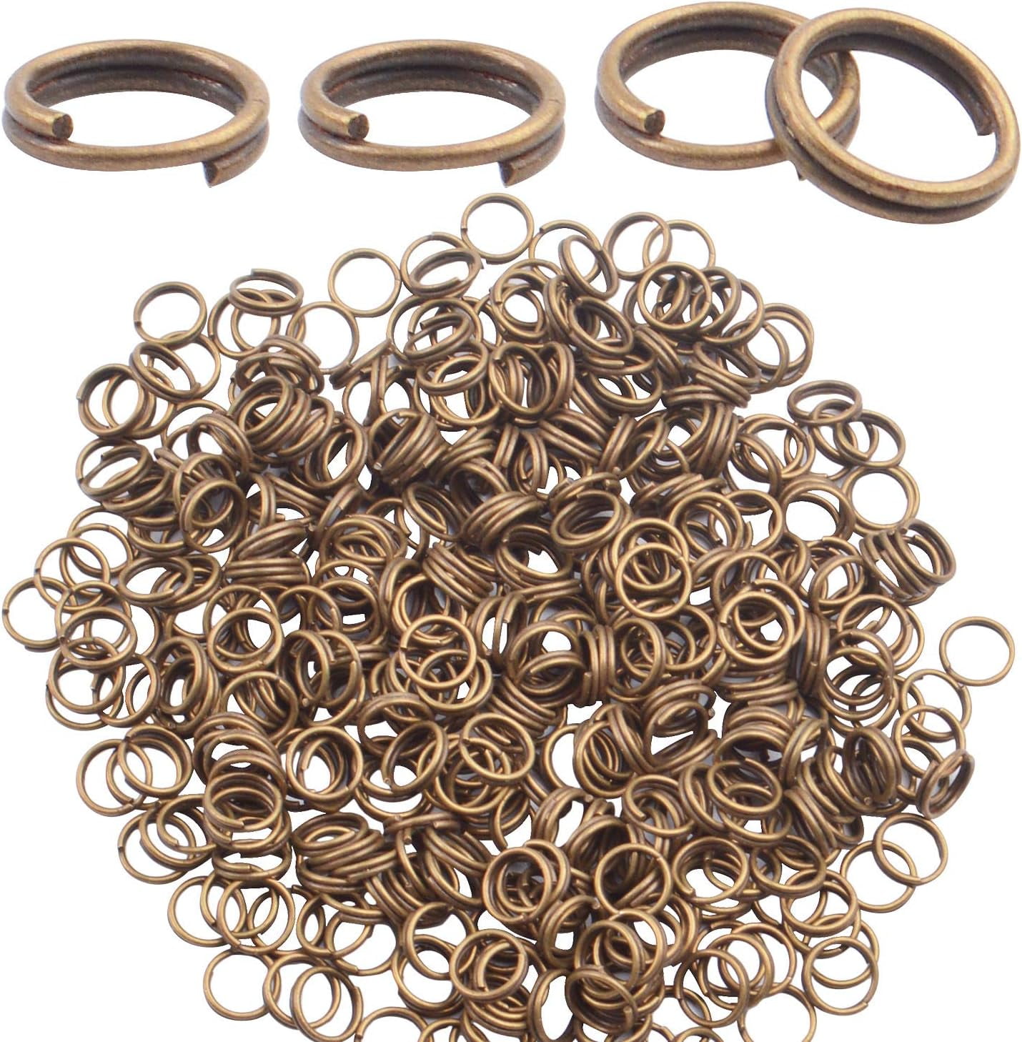 Aylifu Split Rings 6mm, 500 Pieces Double Loop Jump Ring Split Rings ...