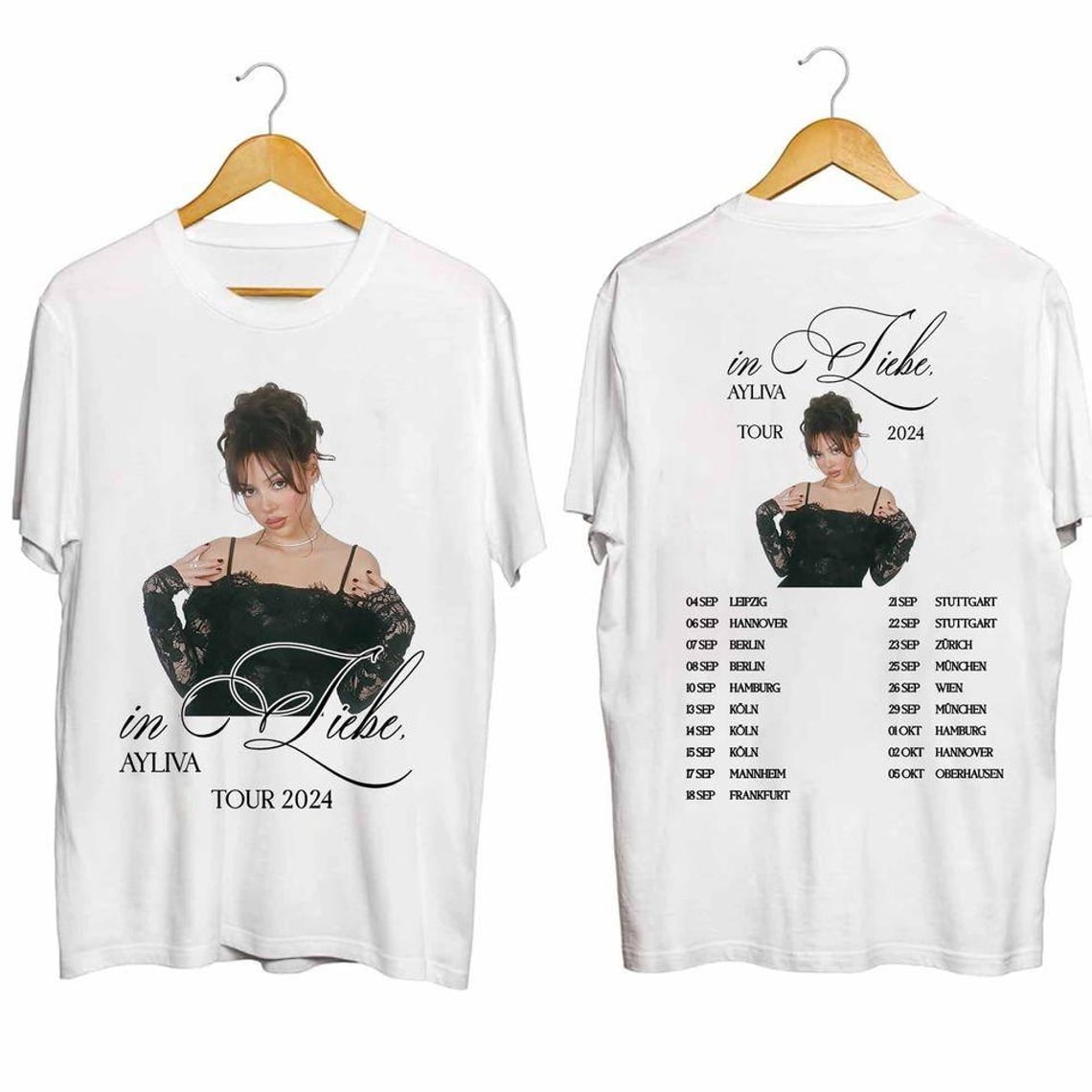 Ayliva In Liebe Tour 2024 Two-Sided Shirt, In Liebe 2024 Concert Shirt ...