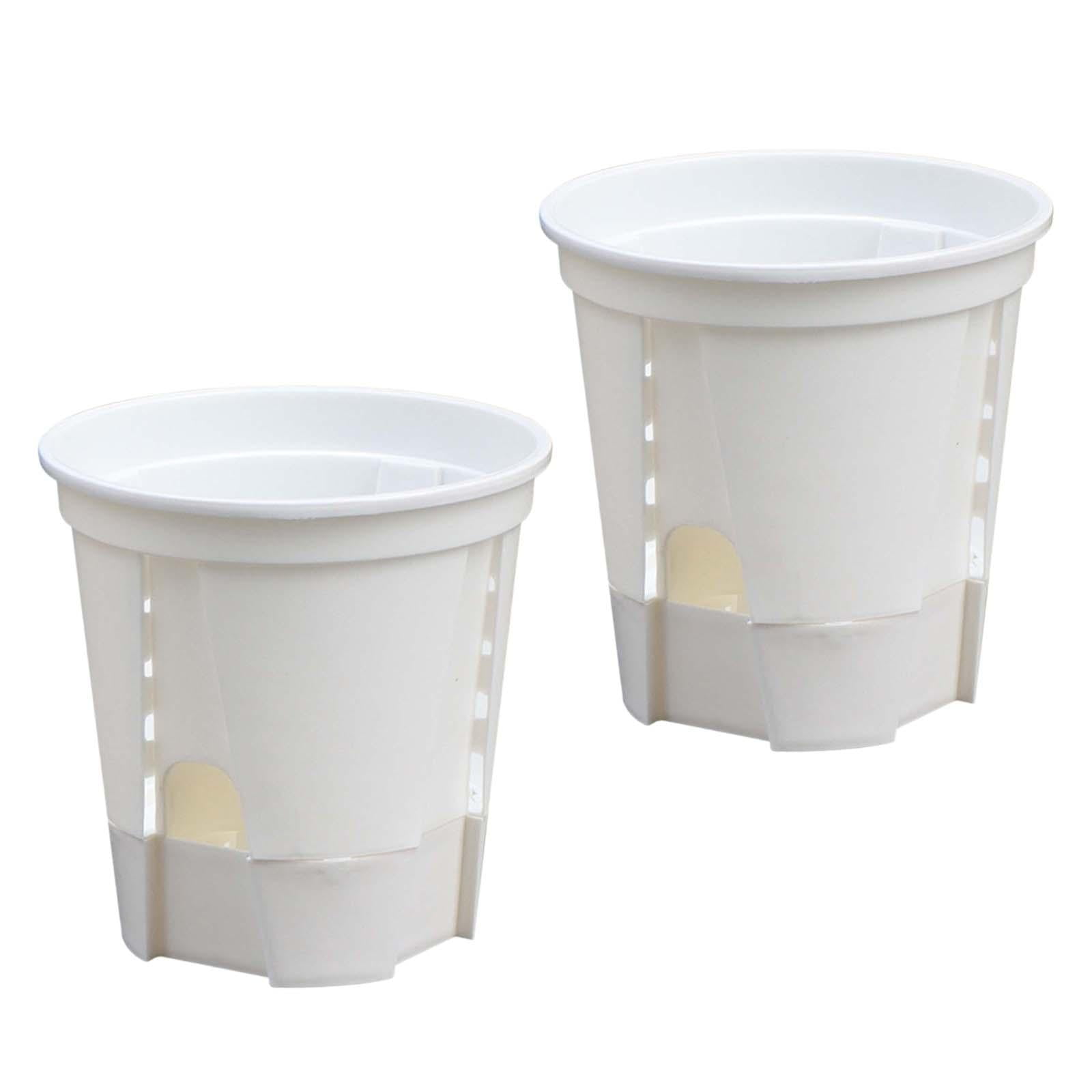 Aymzbd 2x Plant Pot Planters with Drainage Holes Flower Pots Nursery ...