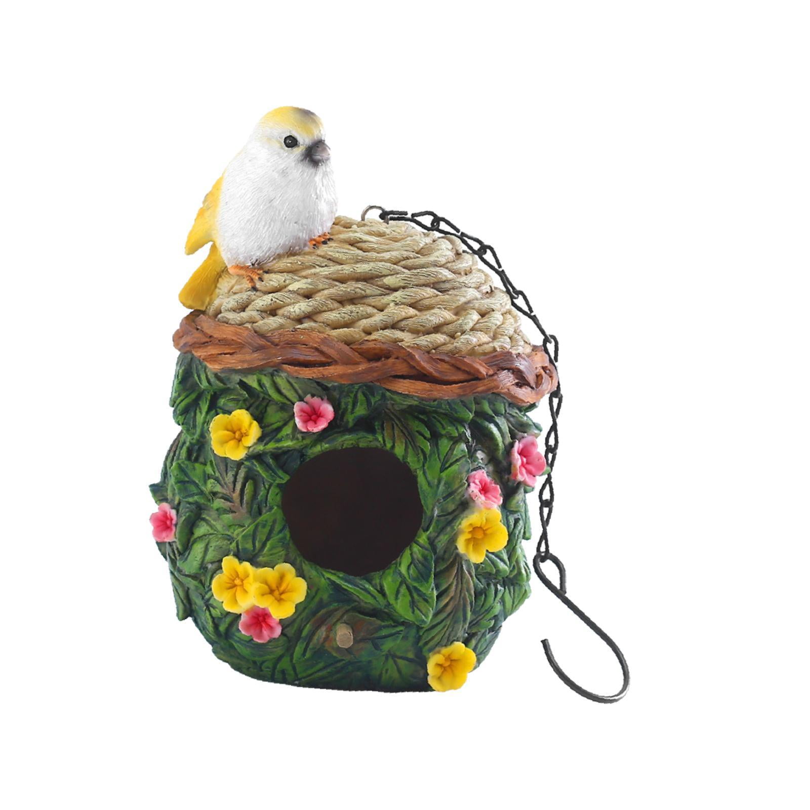 Aymzbd Birds House Hanging Birds Hut Decorative Craft Hummingbird House ...