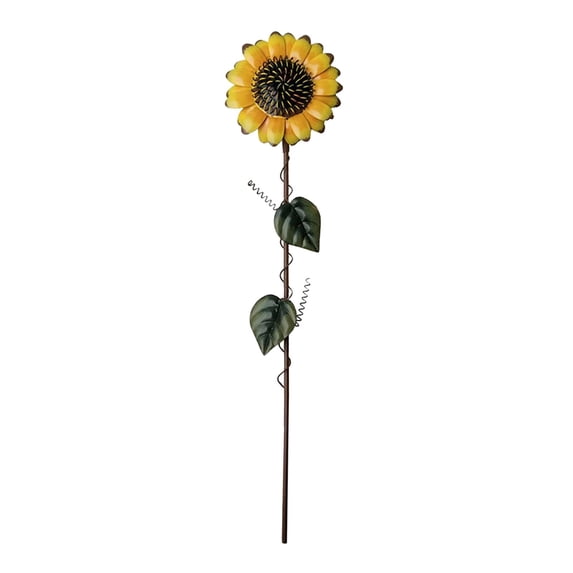 Aymzbd Metal Sunflower Garden Iron Yard Stake Outdoor Stake Large ...