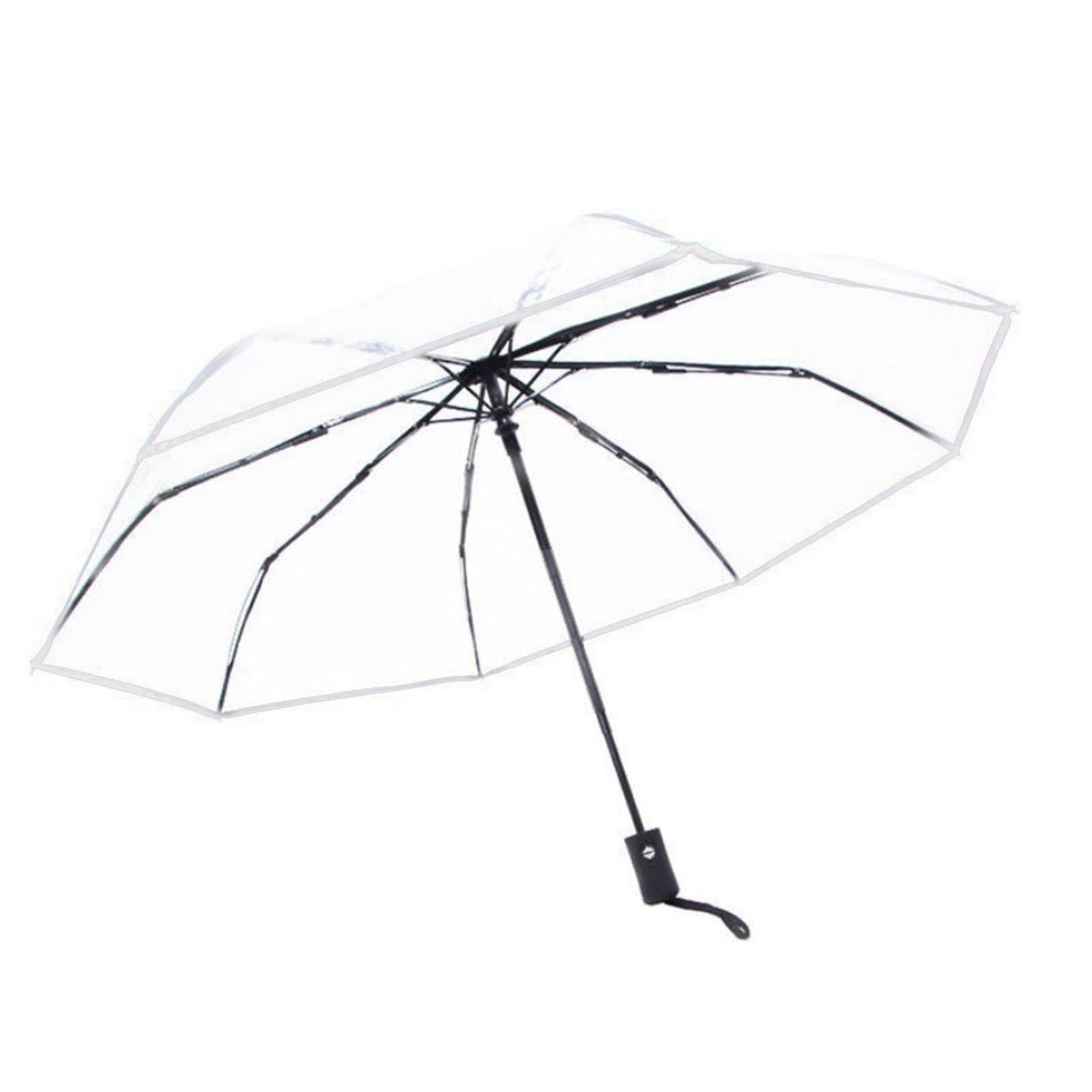 Aymzbd Transparent Folding Rain Umbrella Folding Umbrella Elegant ...