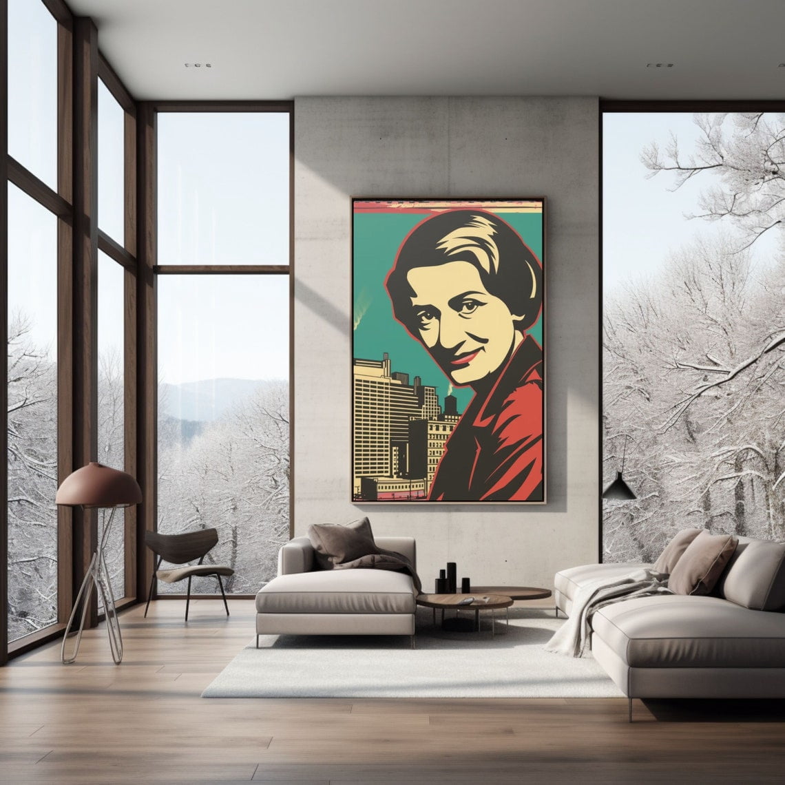 Ayn Rand Wall Art Retro Ayn Rand Collage Fountain Head Atlas Shrugged ...