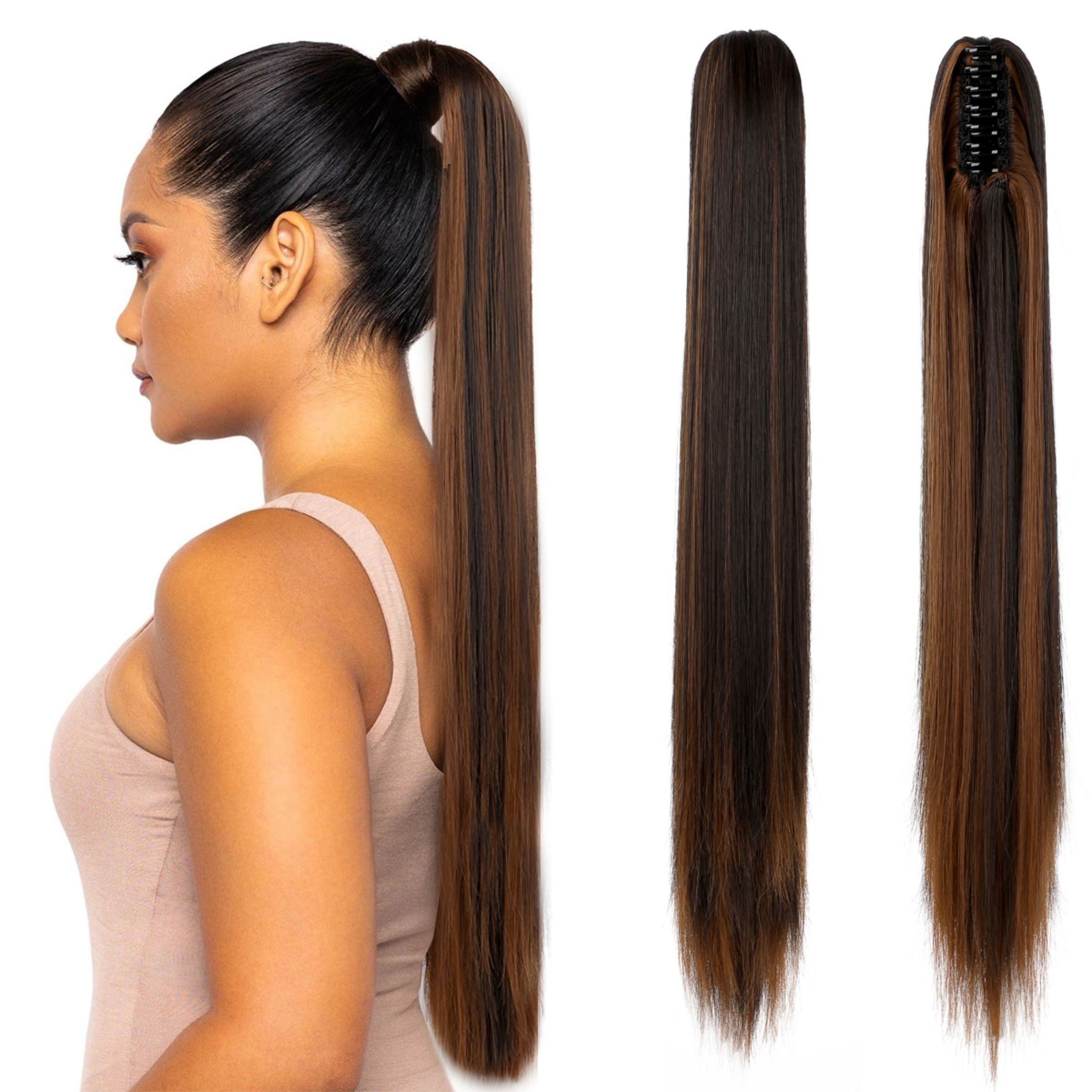 AynnQueen Ponytail Extension Claw Clip in Pony Tails Hair Extensions ...