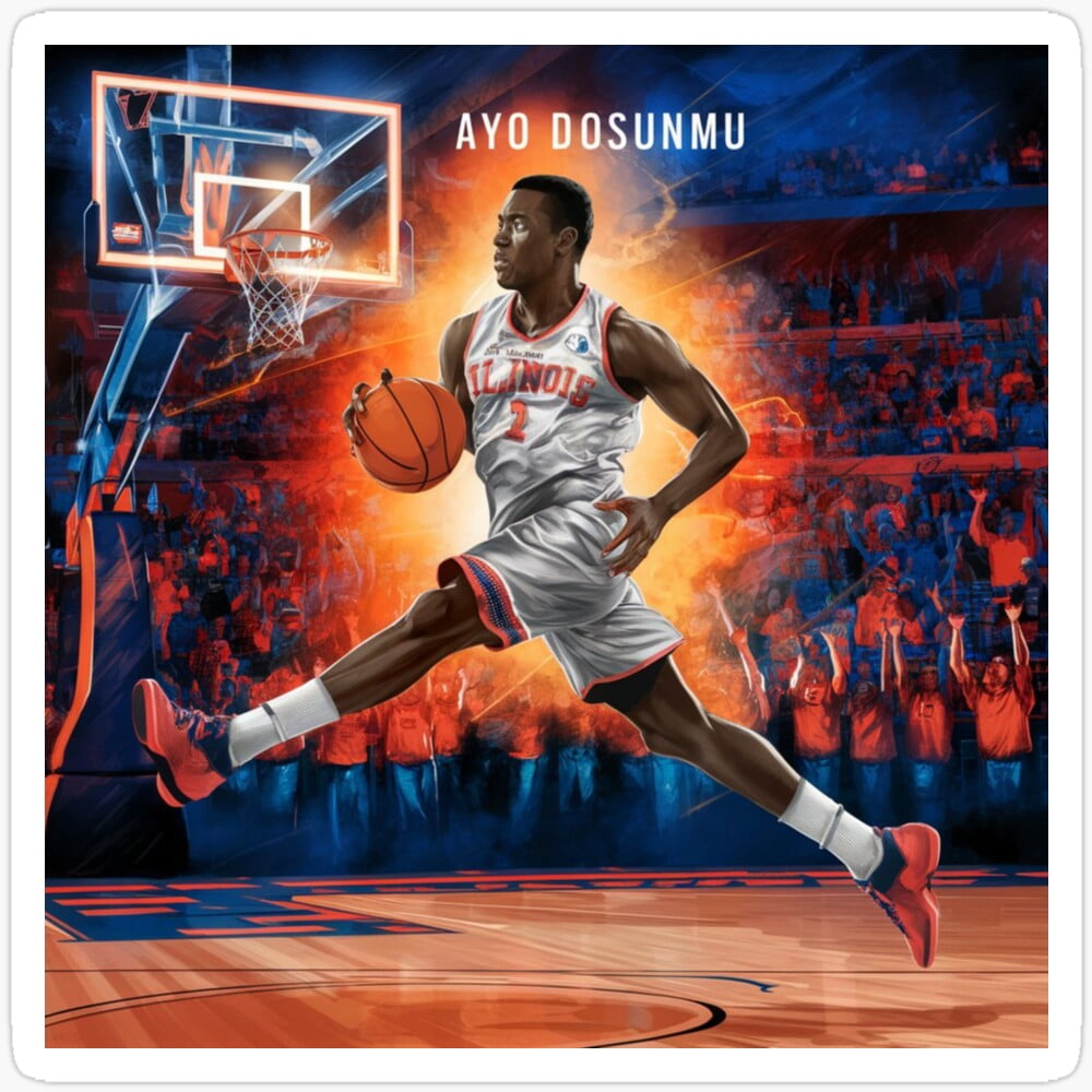 Ayo Dosunmu Sticker Phone Decal Water Bottle Stickers Car Decals ...