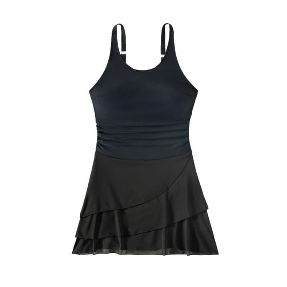 Ayolanni Black Swim Suits for Women Modest Ruffle Butts Tummy Control ...