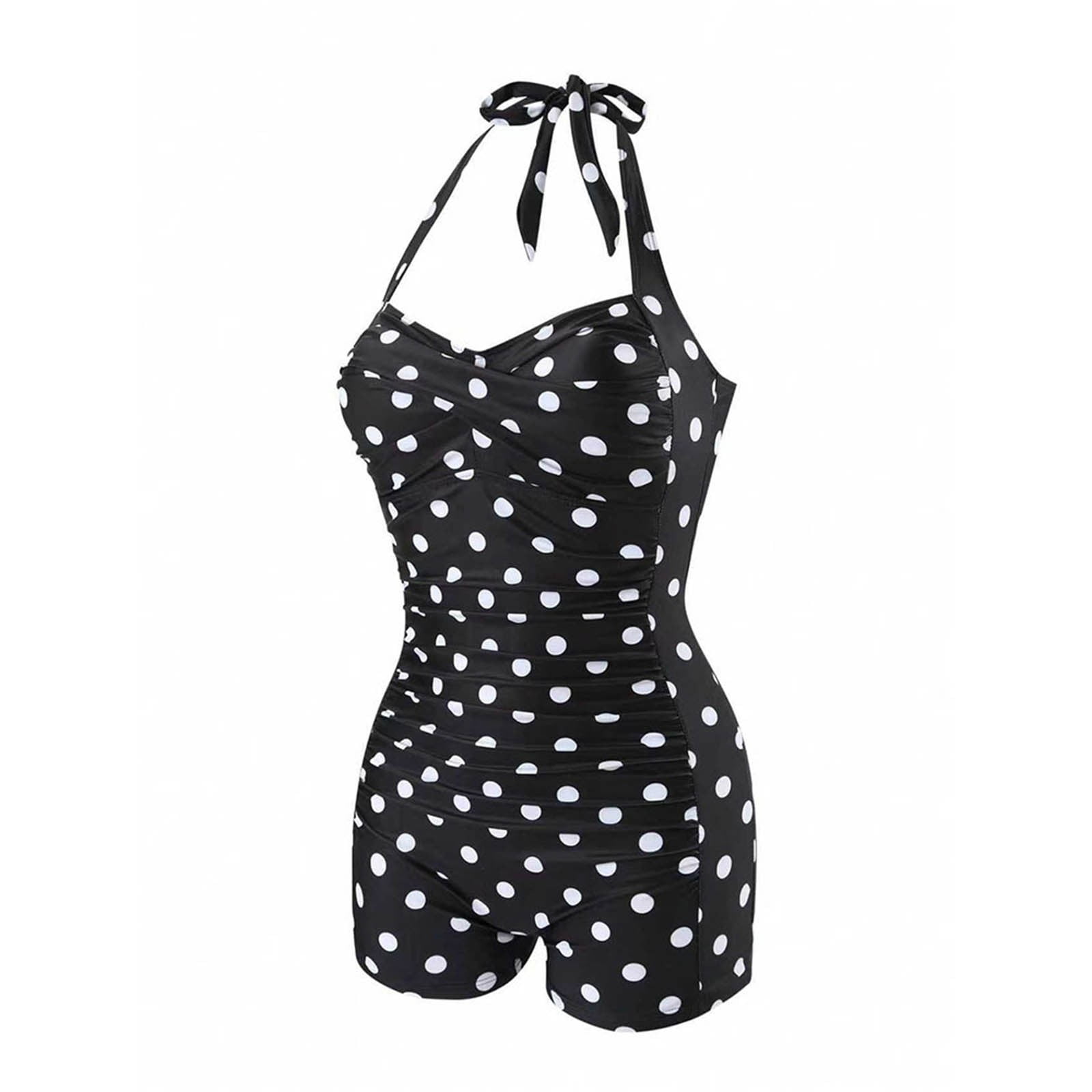 Ayolanni Black Swim Suits for Women Wrap Cute Halter Tummy Control ...