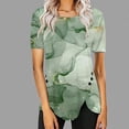 Ayolanni Blouses for Women Short Sleeve Crew Neck Graphic Print Casual ...