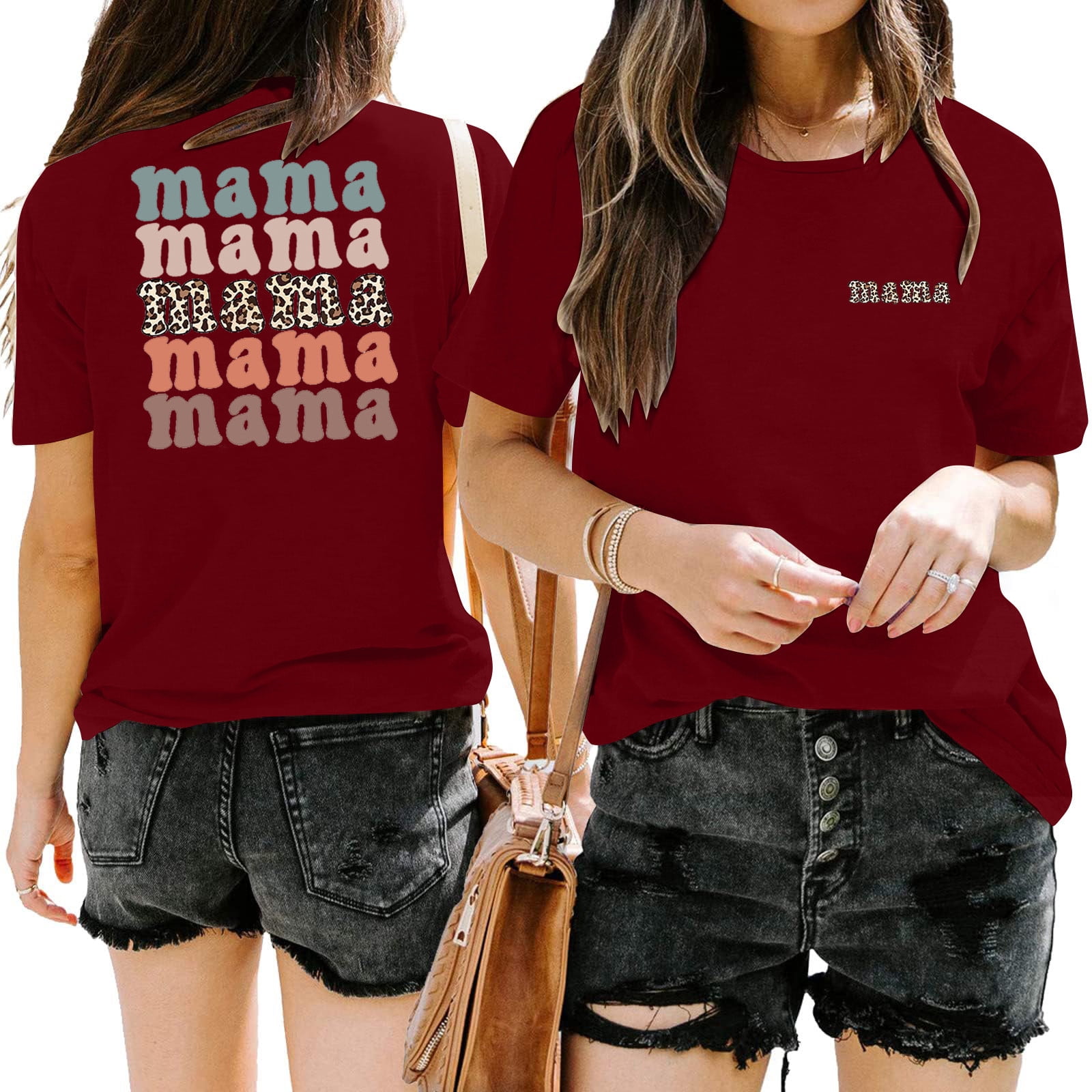 Ayolanni Casual Summer Women Blouses Scoop Neck Short Sleeve Graphic ...