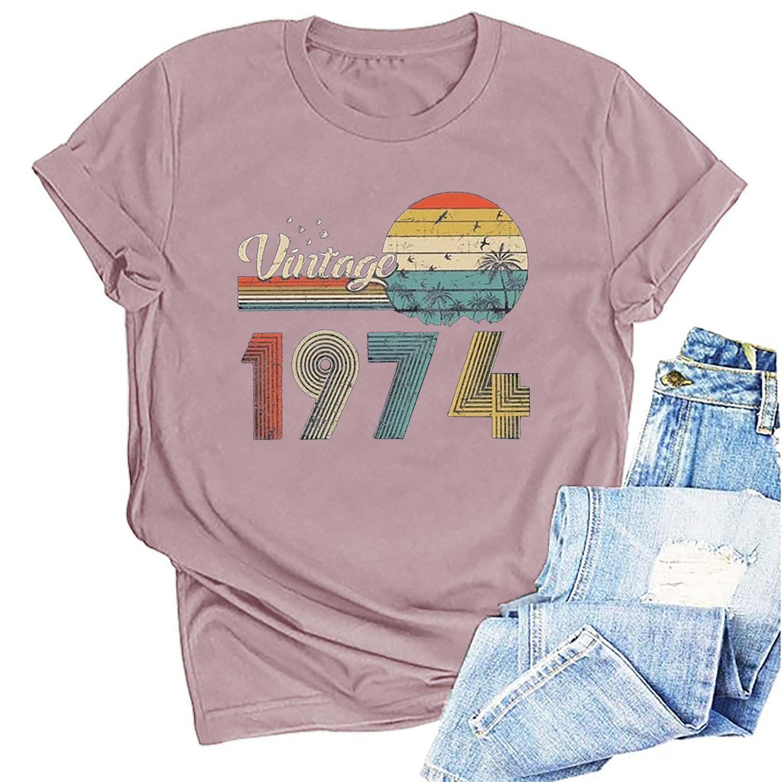 Ayolanni Crew Neck 2026 Summer Clothes Letter Print Basic Short Sleeve ...