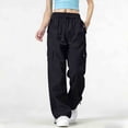 Ayolanni Drawstring Women's Pants Tummy Control Straight Leg Solid ...