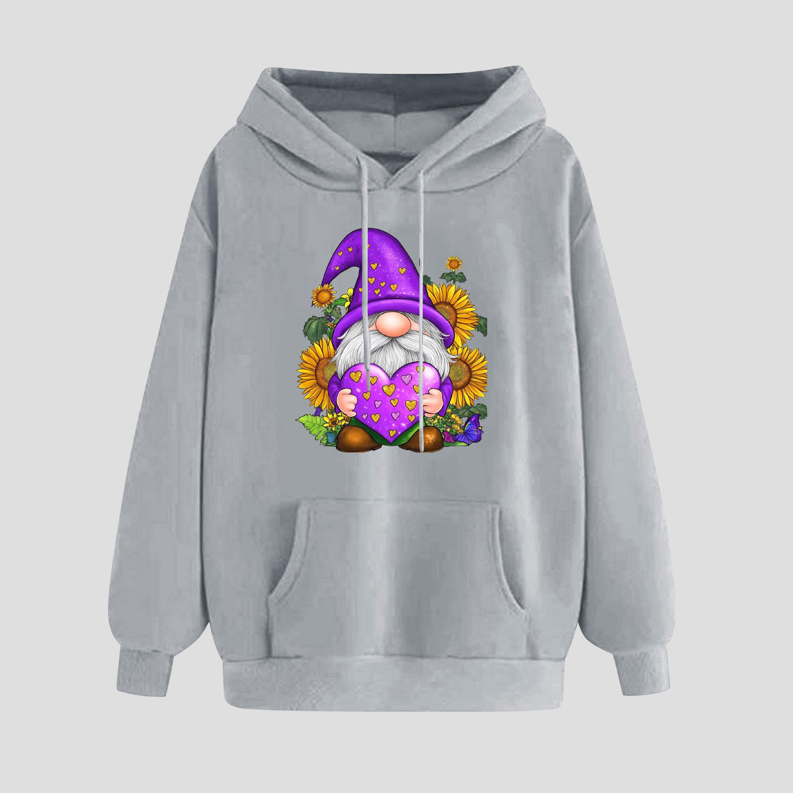 Ayolanni Trendy Tops for Women Carnival Long Sleeve Gray Pockets ...