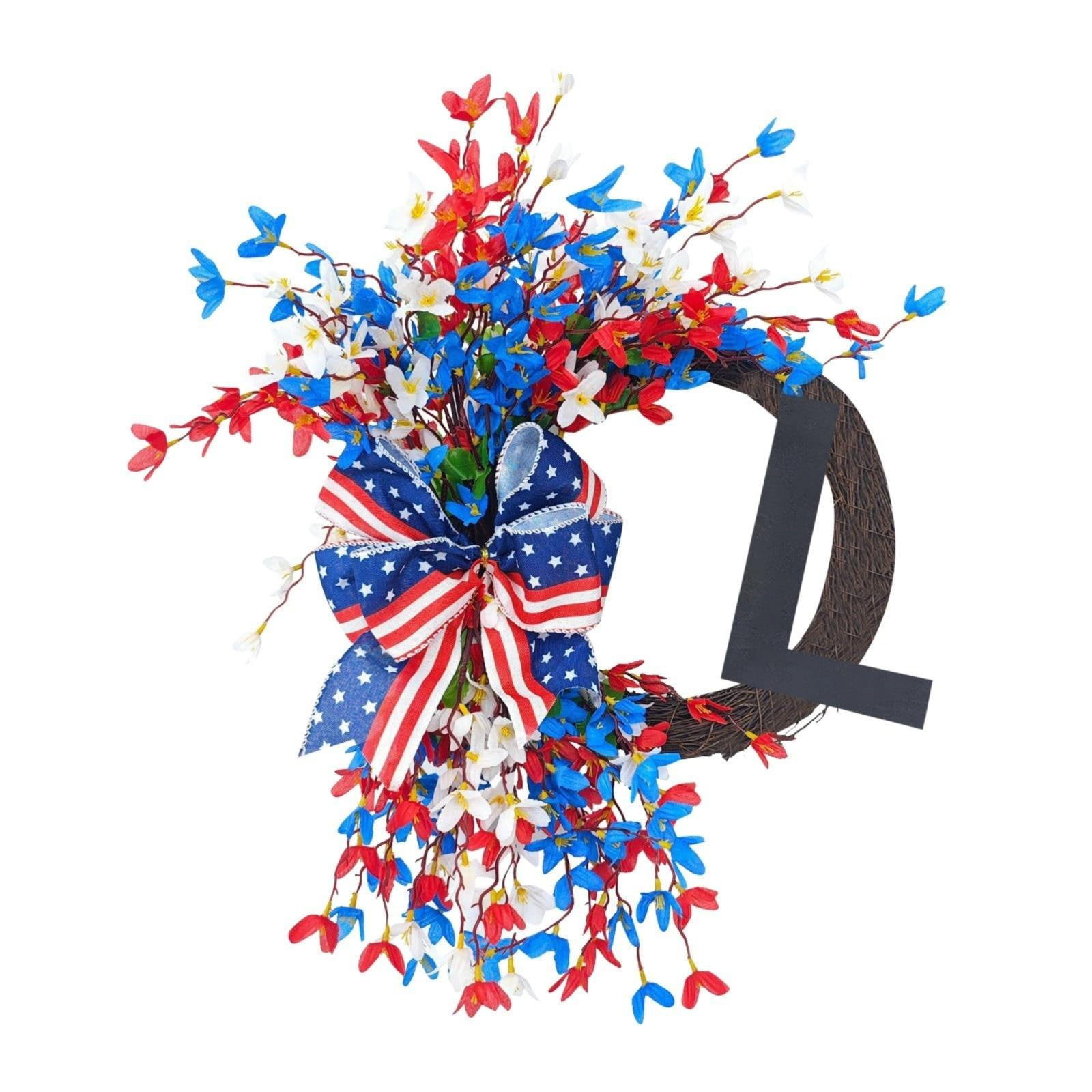 Ayprnig American Flag Wreaths For Front Door Flag Wreaths For Front ...
