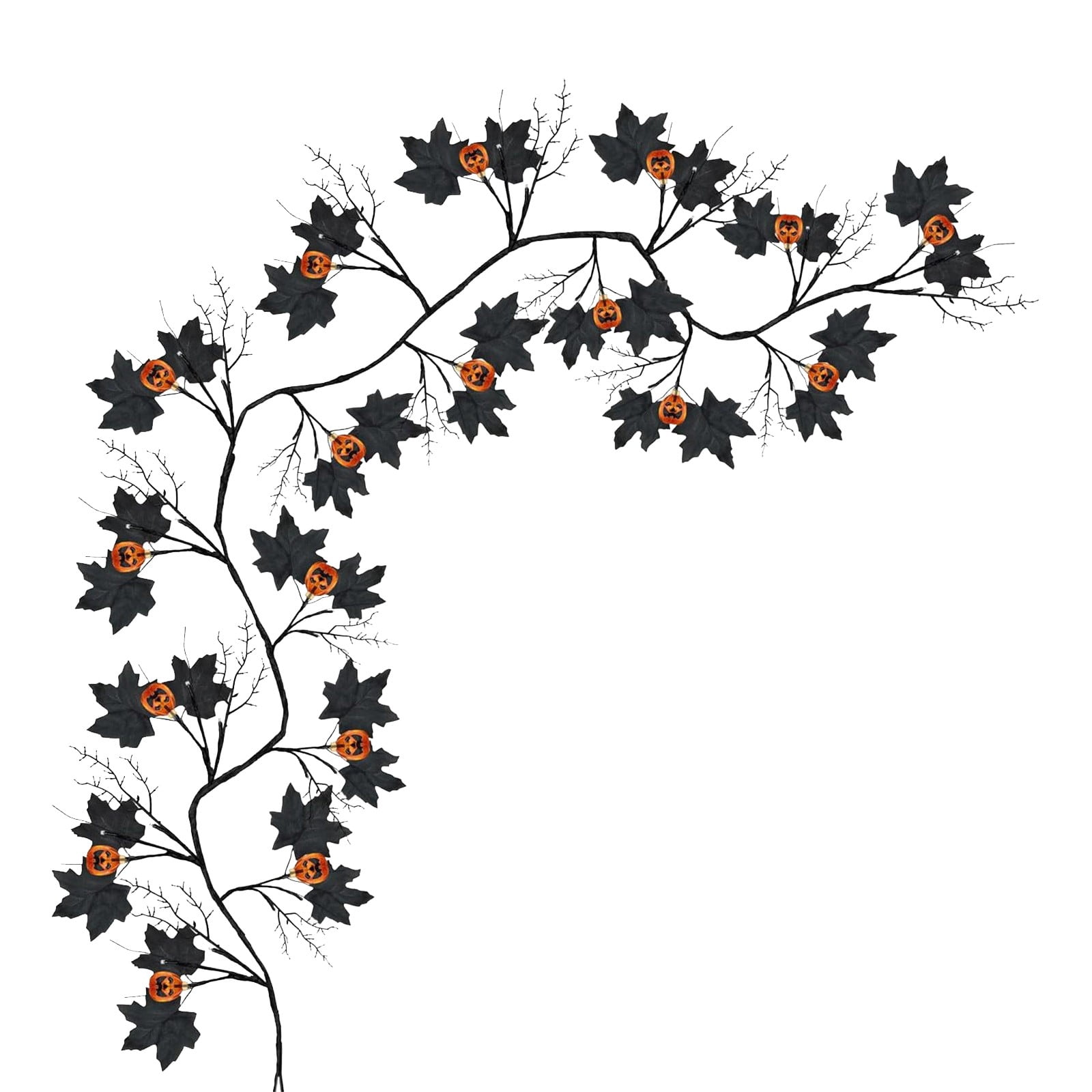 Ayprnig Fall Leaves Garland Autumn Garland Fall Garland With Lights 6Ft ...