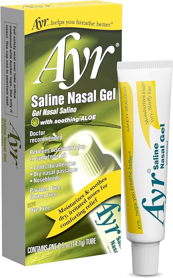Ayr Saline Nasal Gel, With Soothing Aloe, 0.5 Ounce Tube - 1 Tube ...