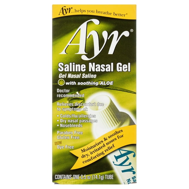 Ayr Saline Nasal Gel with Soothing Aloe, For Dry Noses, 0.5 oz ...