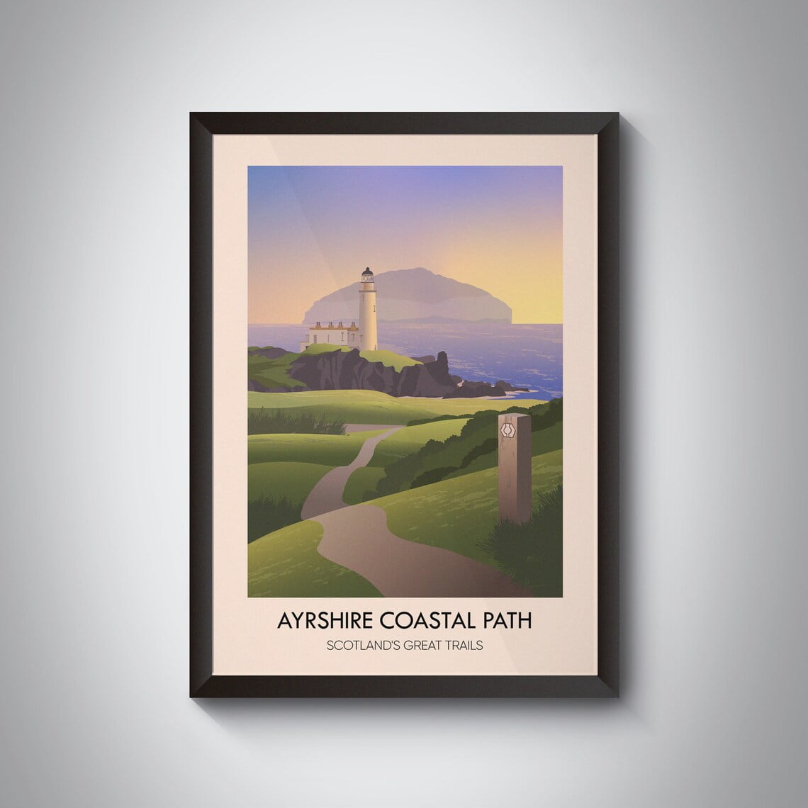 Ayrshire Coastal Path Poster, Scotland'S Great Trails, Mull Of Galloway ...