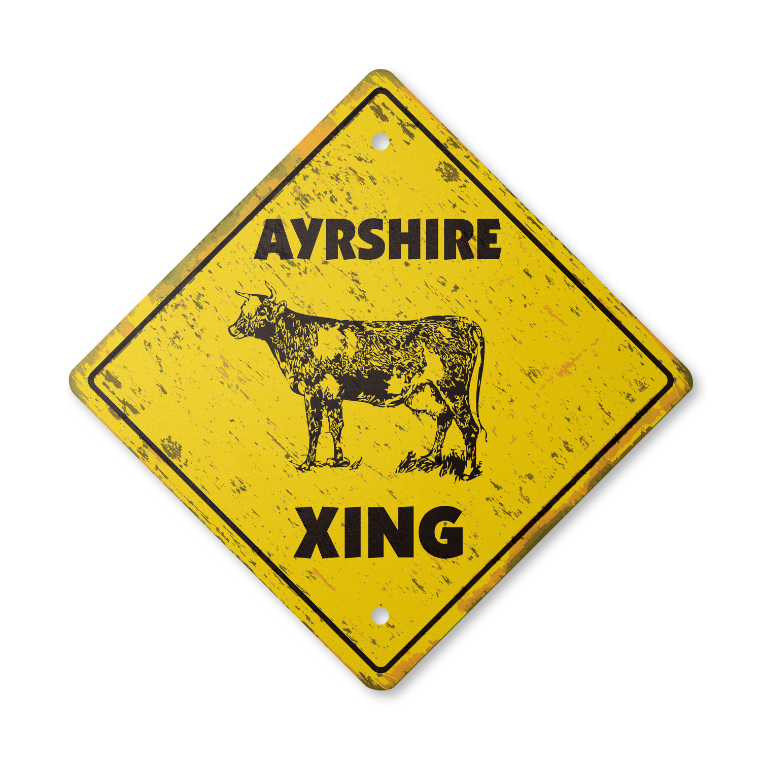 Ayrshire Vintage Crossing Sign Zone Xing | Indoor/Outdoor Plastic | 20 ...