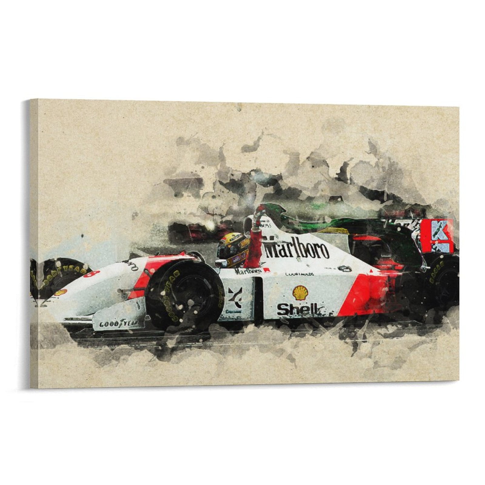 Ayrton Senna Art Posters Professional Racing- Gifts Canvas Painting Poster Wall Art Decorative ...