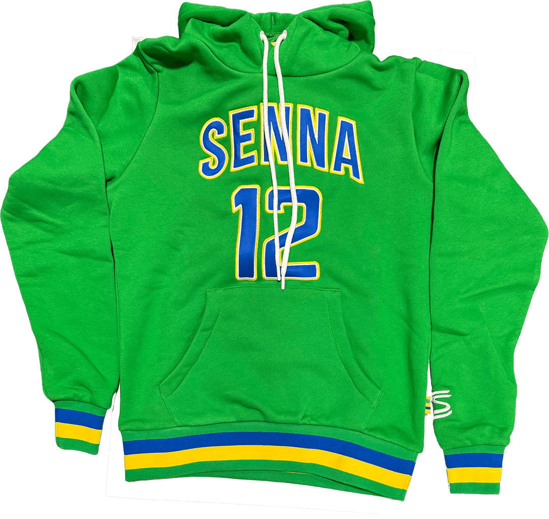 Ayrton Senna F1 Collegiate Hoodie - Blue/Green - Walmart.com