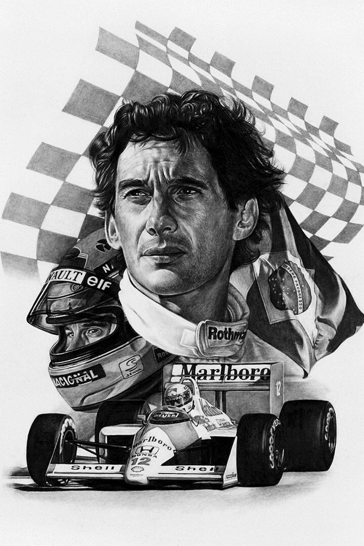 Ayrton Senna F1 Formula Racing Car Sport Wall Art Home Decor - 24x36 ...