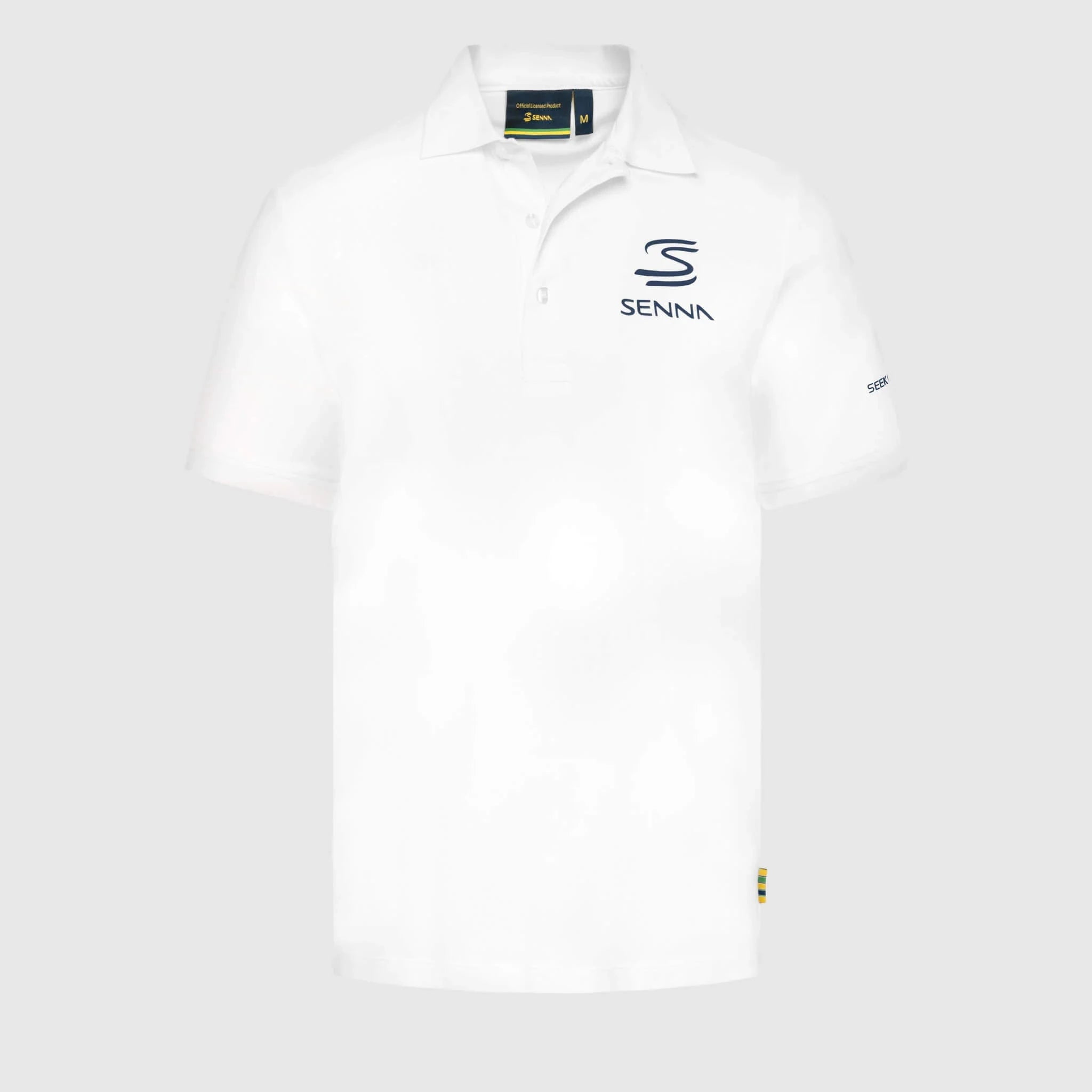 Ayrton Senna F1 Men's Legacy Polo Shirt - Navy/White/Gray Marble ...