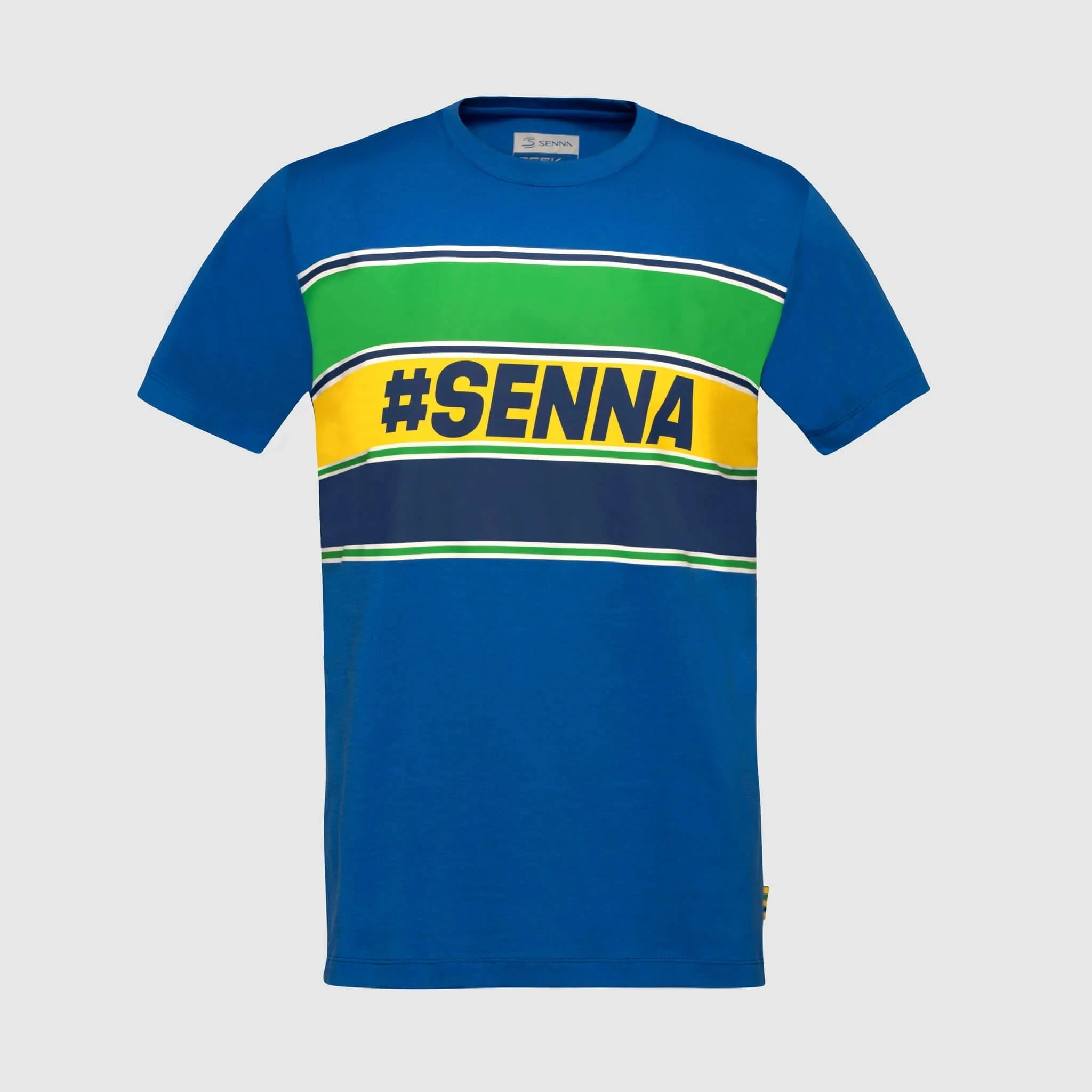 Ayrton Senna F1 Men's #Senna T-Shirt - Blue/Yellow/White - Walmart.com