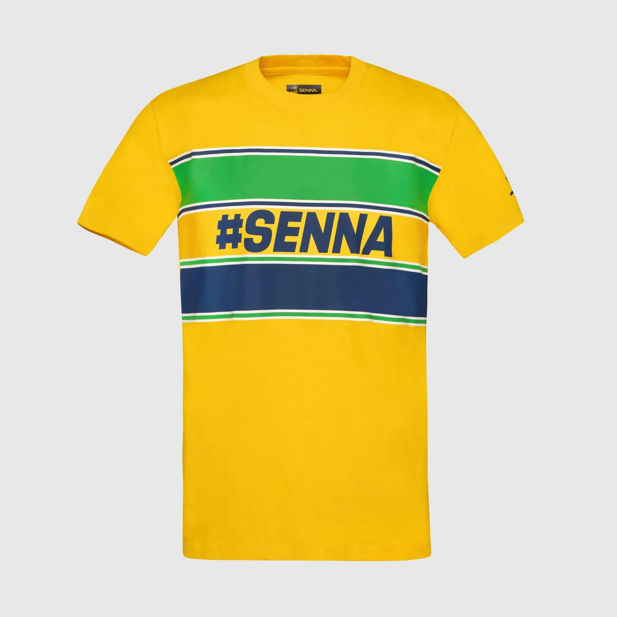 Ayrton Senna F1 Men's #Senna T-Shirt - Blue/Yellow/White - Walmart.com