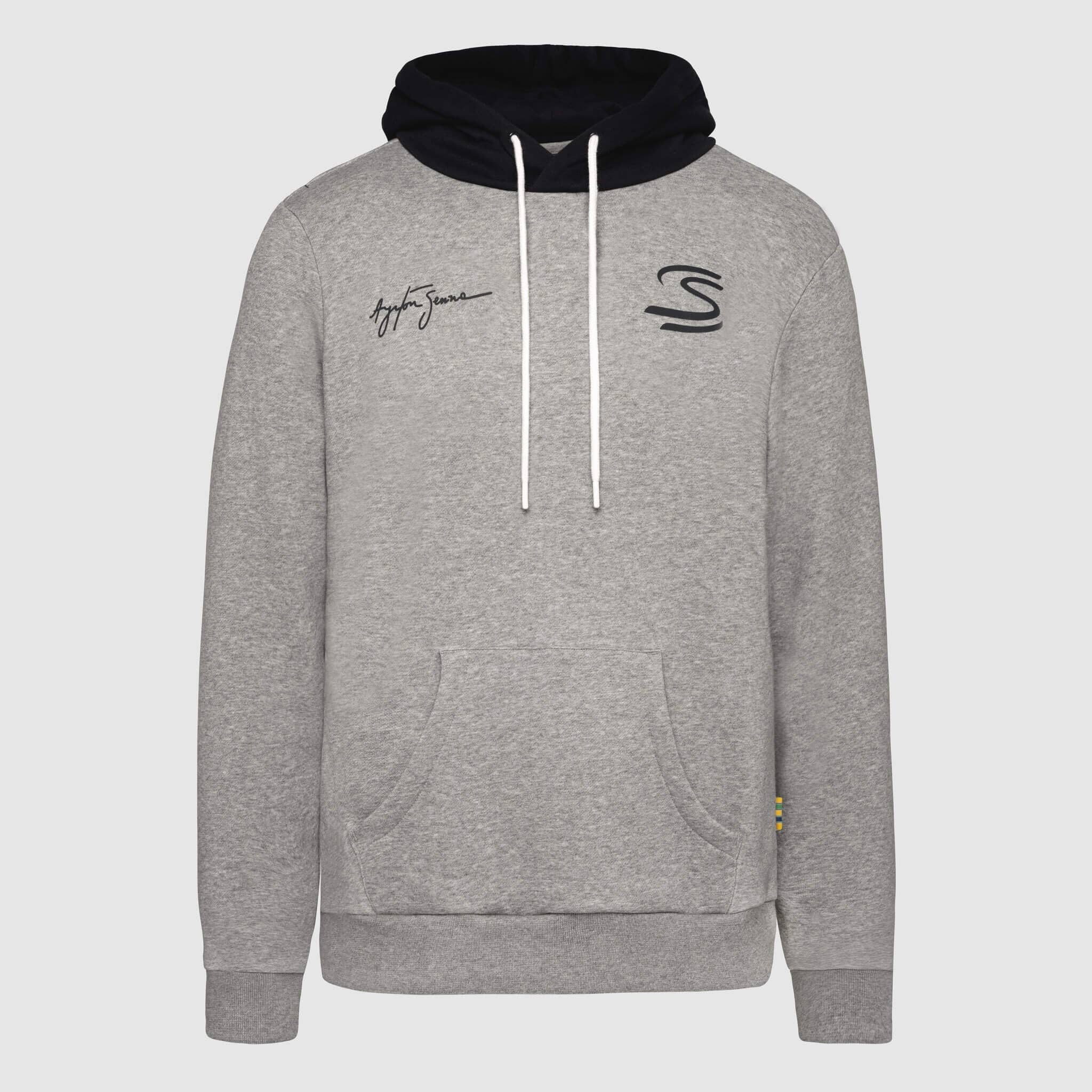 Ayrton Senna F1 Seek Your Truth Circle Hoodie - Gray Marle/Yellow ...